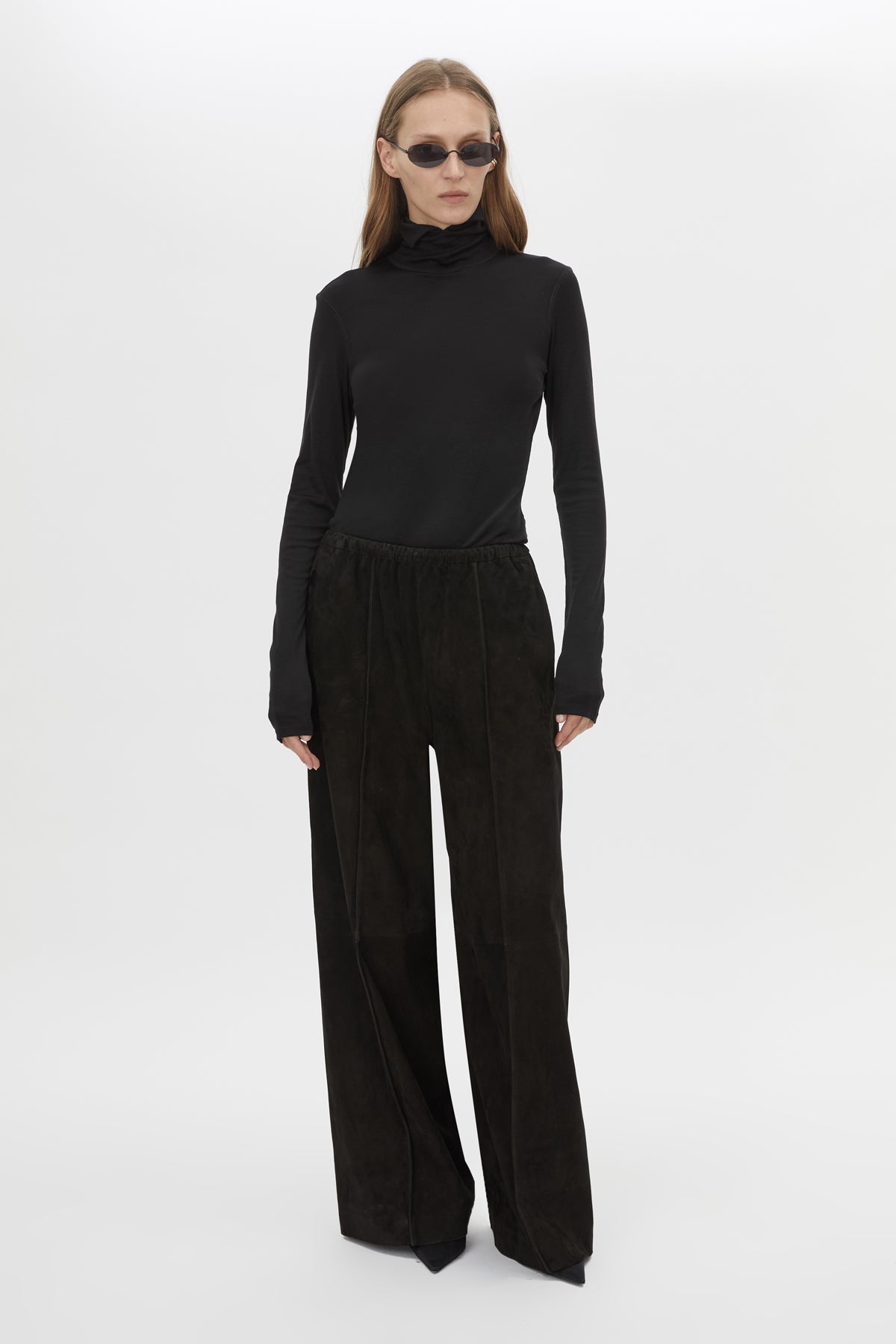 Vance Leather Suede Pant in Black - CAMILLA AND MARC® C&M – CAMILLA AND ...